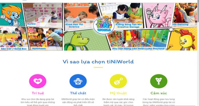Hệ thống Tiniworld - Tổ hợp vui chơi giải trí cho bé hàng đầu Việt Nam